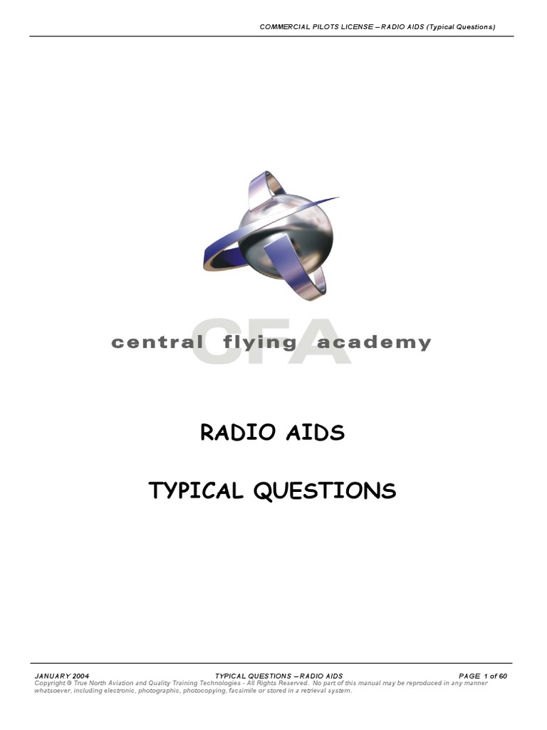 Commercial Pilots License - Radio Aids (Typical Questions) | PDF ...