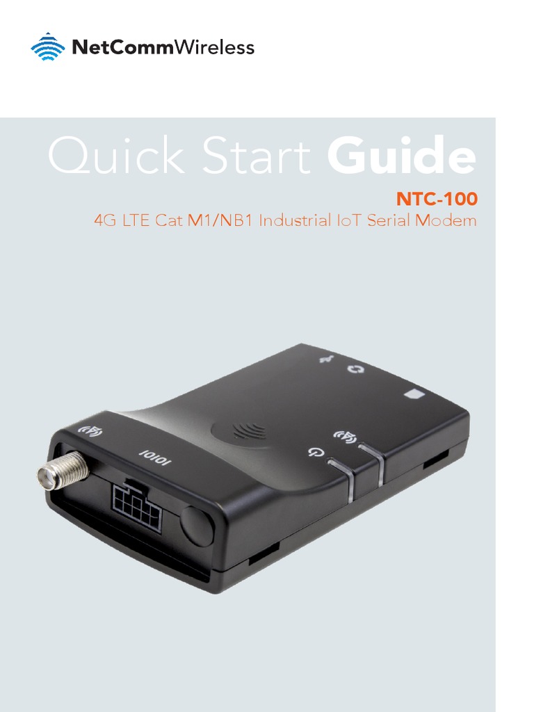 Quick Start Guide: 4G Lte Cat M1/Nb1 Industrial Iot Serial Modem | PDF ...