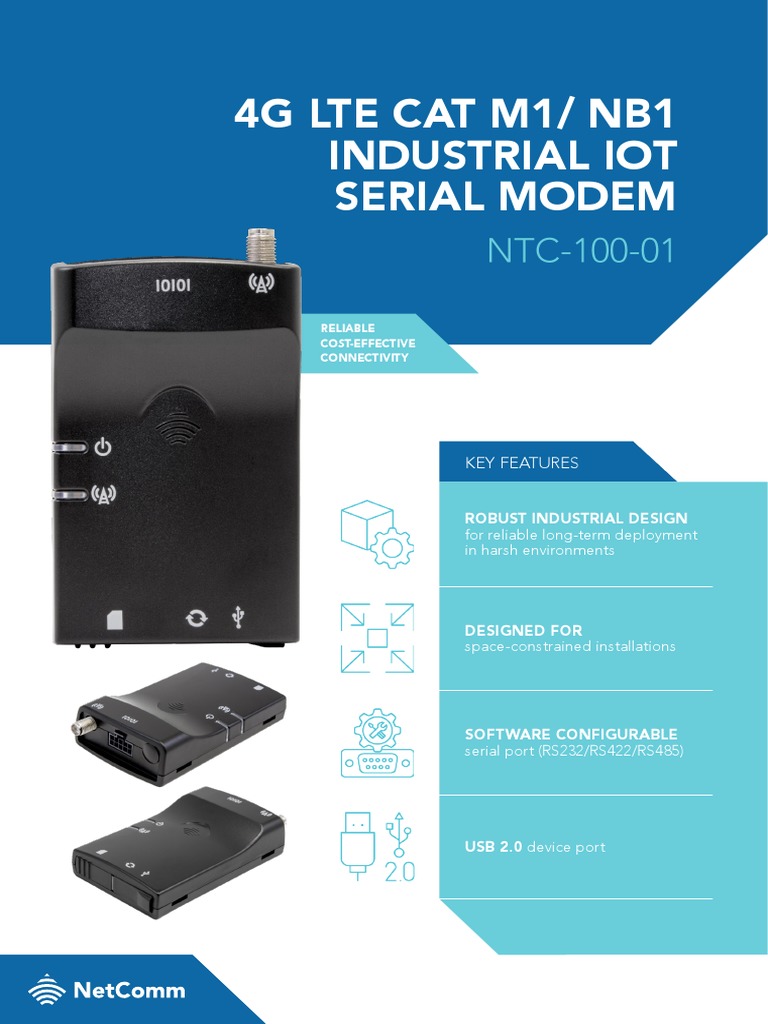4G Lte Cat M1/ Nb1 Industrial Iot Serial Modem: Key Features | PDF ...
