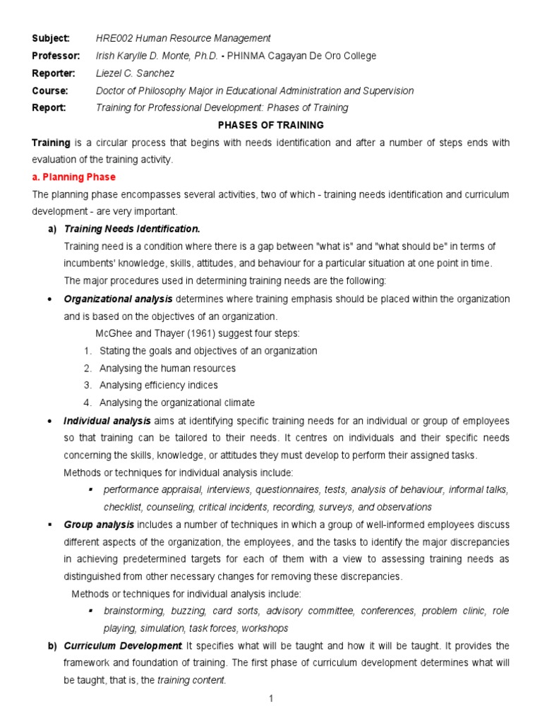 A. Planning Phase: Group Analysis Includes A Number of Techniques in ...
