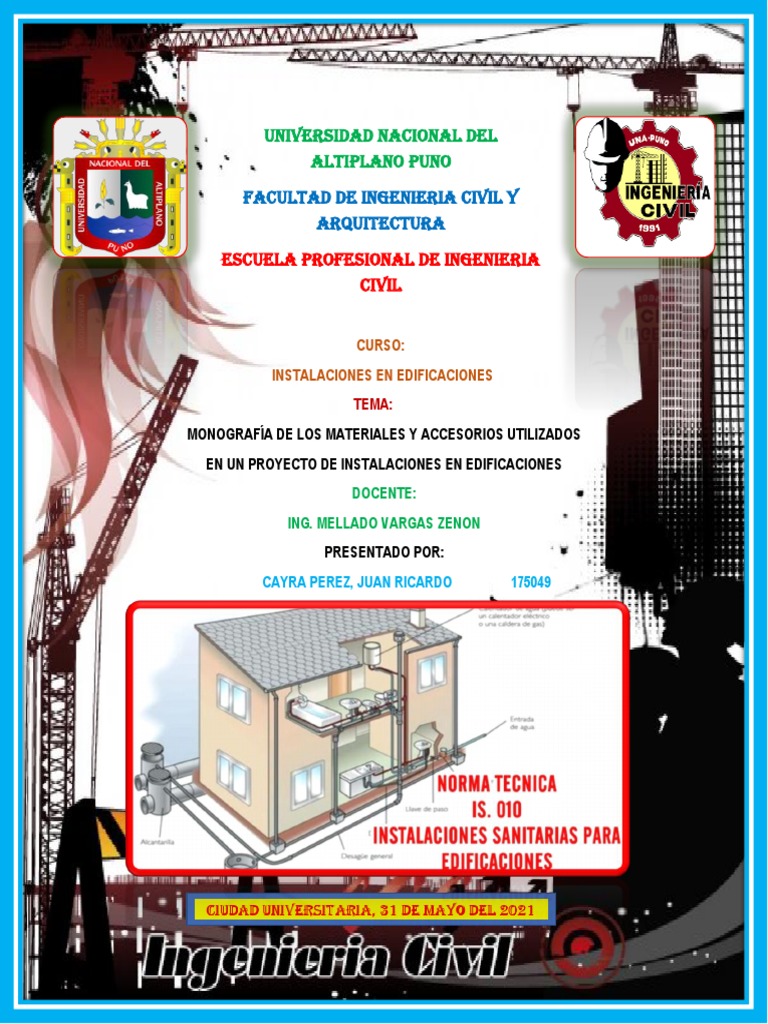 Monografía de Los Materiales y Accesorios Utilizados en Un Proyecto de Instalaciones en ...