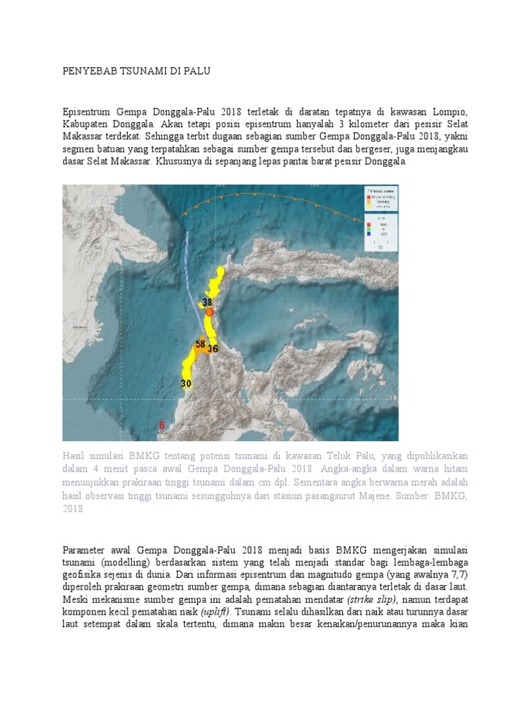 Penyebab Tsunami Di Palu | PDF