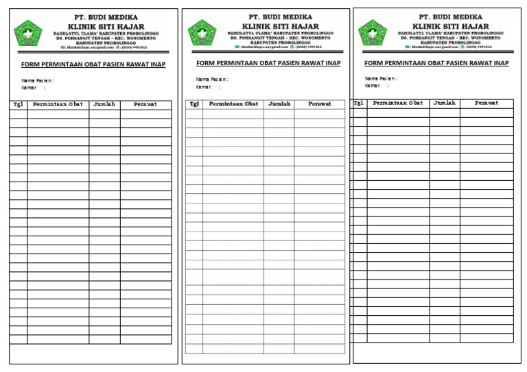 Form Permintaan Obat | PDF