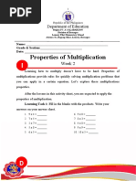 Properties of Multiplication Grade 3 Worksheets | PDF