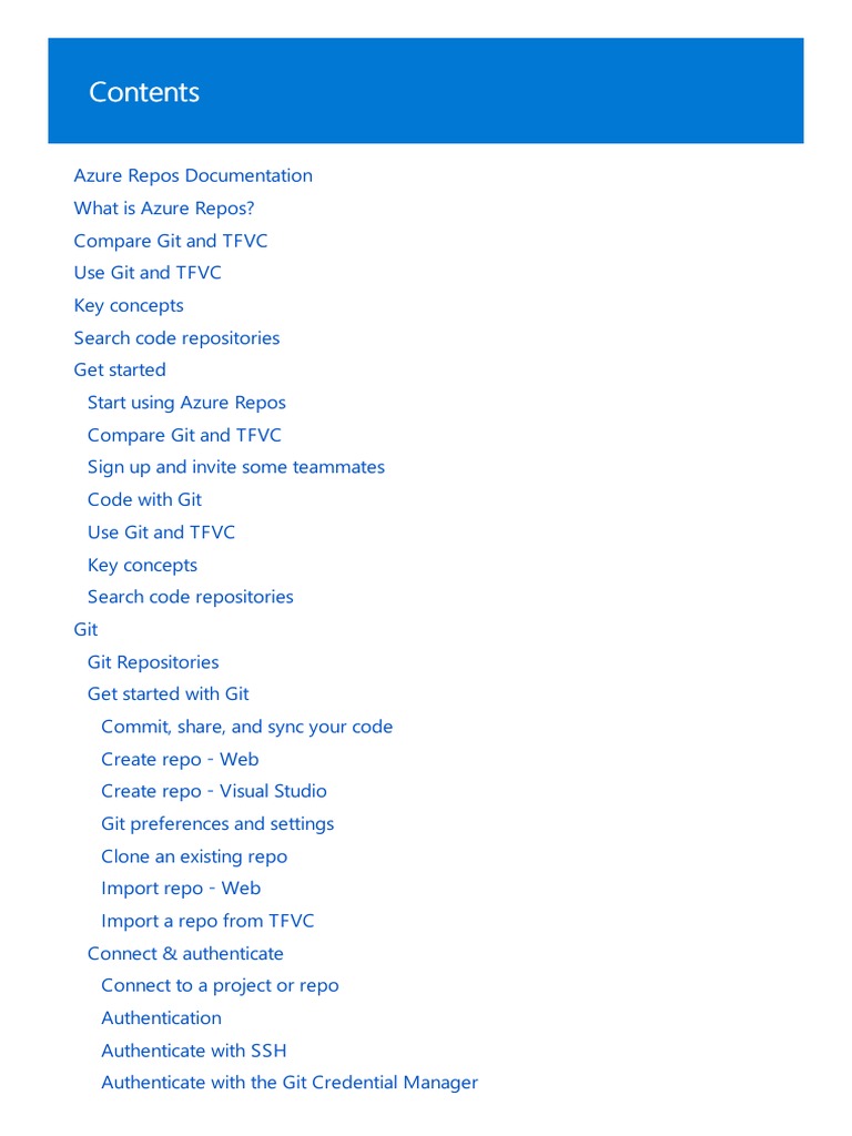 Azure Repos Documentation | PDF | Version Control | Microsoft Visual Studio