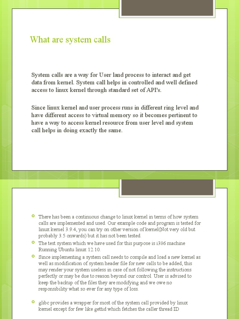 System Calls | PDF | Subroutine | Software Engineering