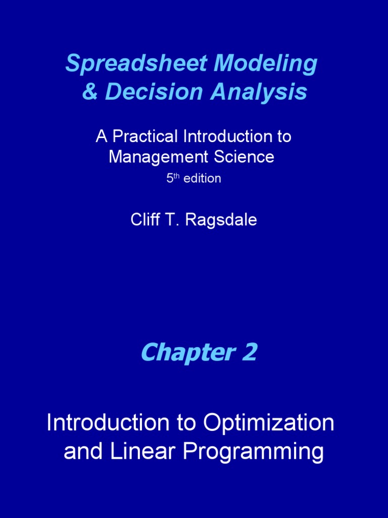 Linear Programming Optimization Guide | PDF | Mathematical Optimization | Linear Programming