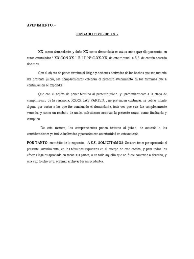 Avenimiento - Ratificación Del Tribunal | PDF