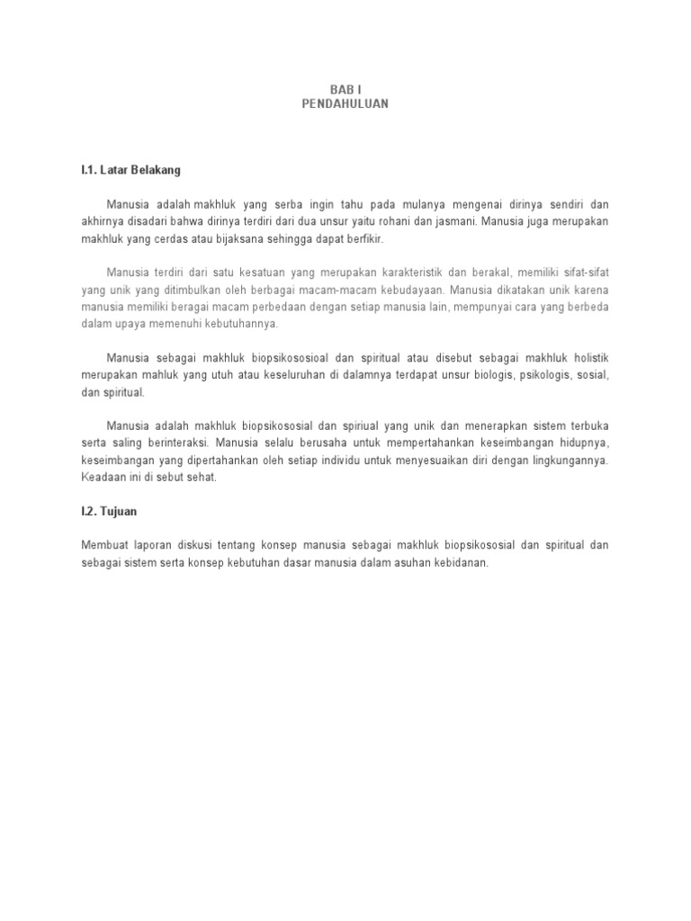 Makalah Konsep Manusia Dan KDM | PDF