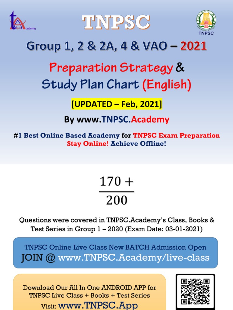 Study Chart English TNPSC Academy | PDF