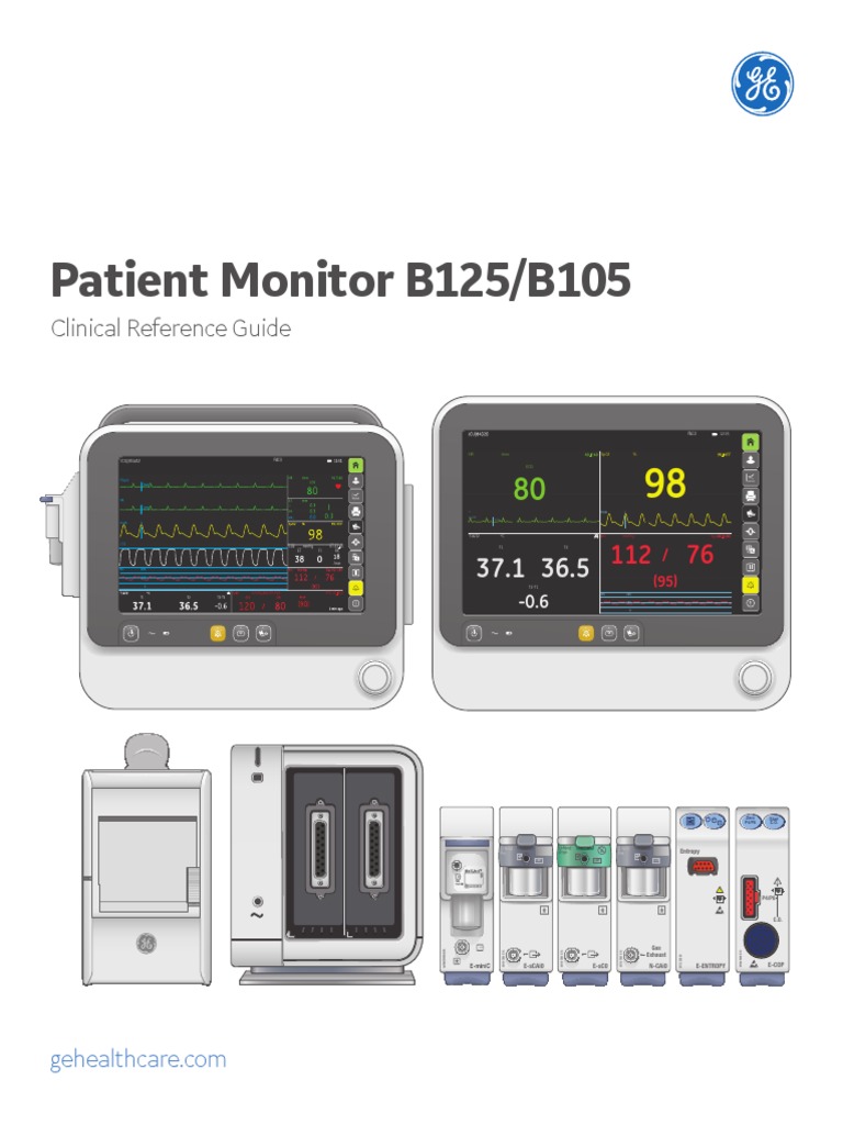 B125 B105 Clinical Reference Guide - DOC2204111 | PDF | Electrocardiography | Computer Monitor
