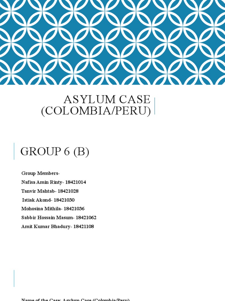 Asylum Case Slide | PDF | Refugee | Cultural Globalization
