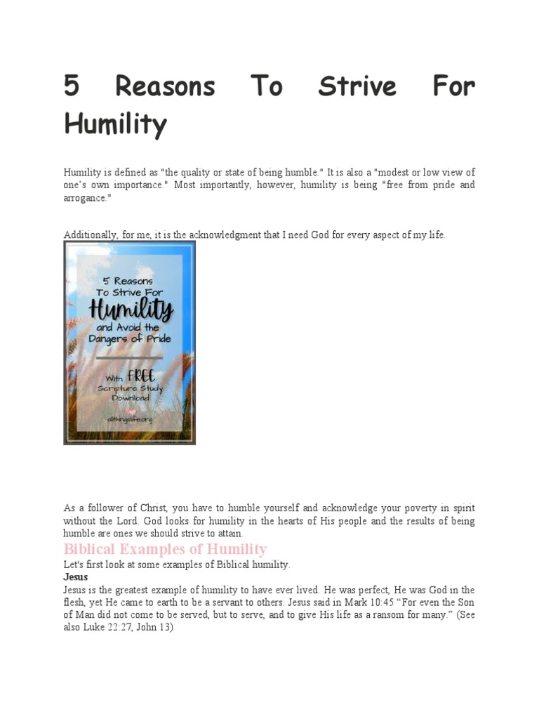 The Rewards of Humility: 5 Reasons to Strive for a Humble Spirit ...