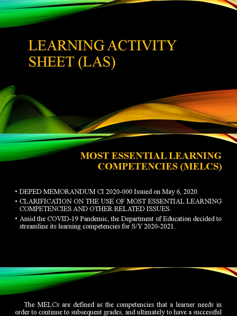Learning Activity Sheet (Las) | PDF | Learning | Curriculum