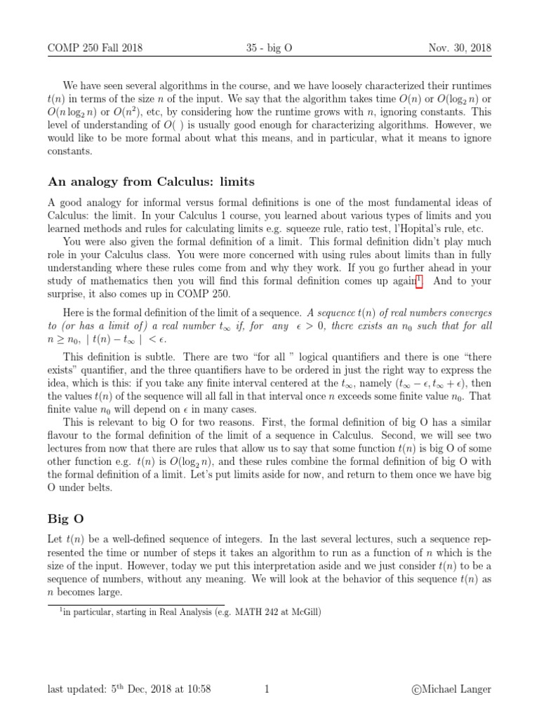 BigO Omega Theta | PDF | Time Complexity | Mathematical Proof