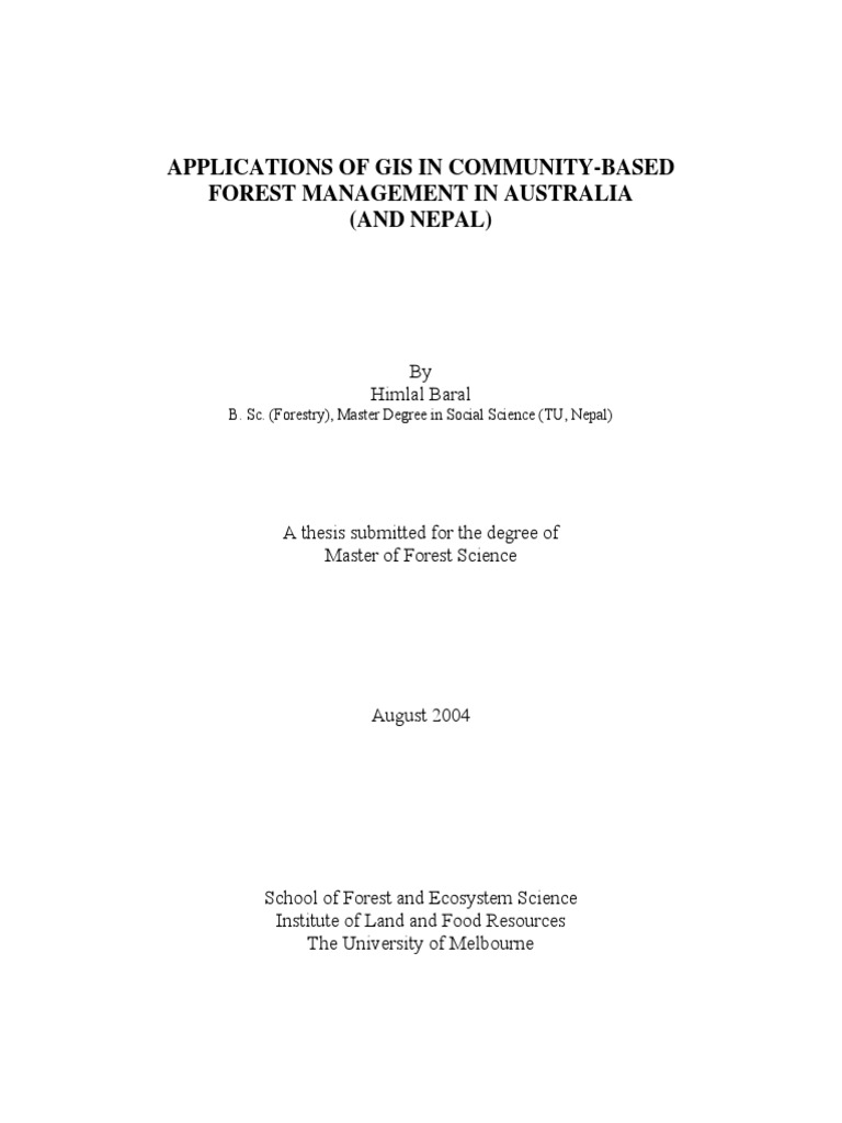 Gis Forestry Management Pdf Geographic Information System Forestry