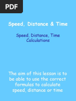 Speed Distance Time - GCSE Maths - Steps, Examples & Worksheet | PDF ...