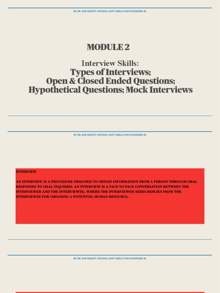 Mastering Interview Skills: A Comprehensive Guide to Navigating Different Interview Types ...