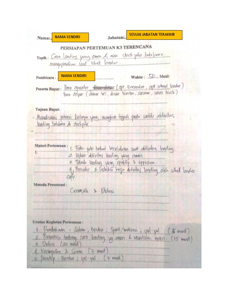 2.contoh Safety Meeting | PDF