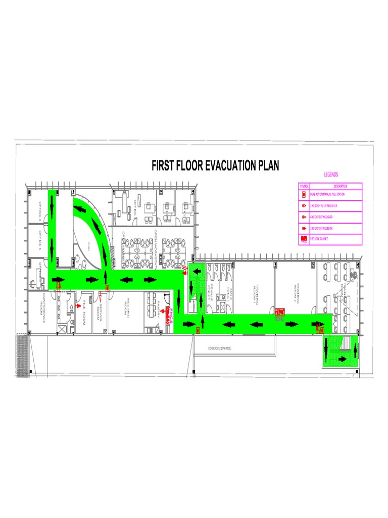 First Floor Evacuation Plan | PDF | Fires