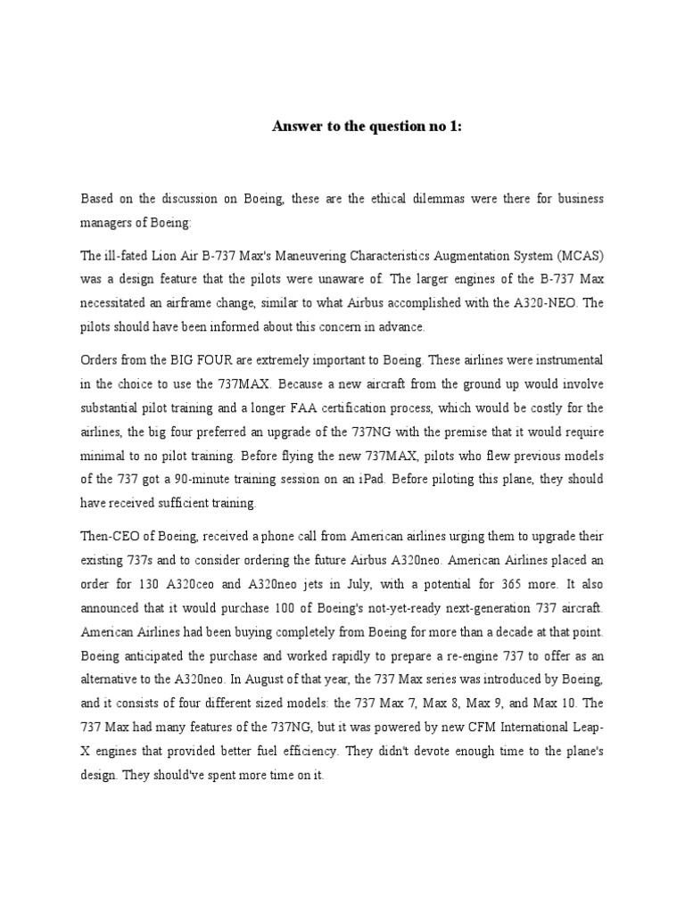 Boeing Case Study | Download Free PDF | Aircraft | Transport