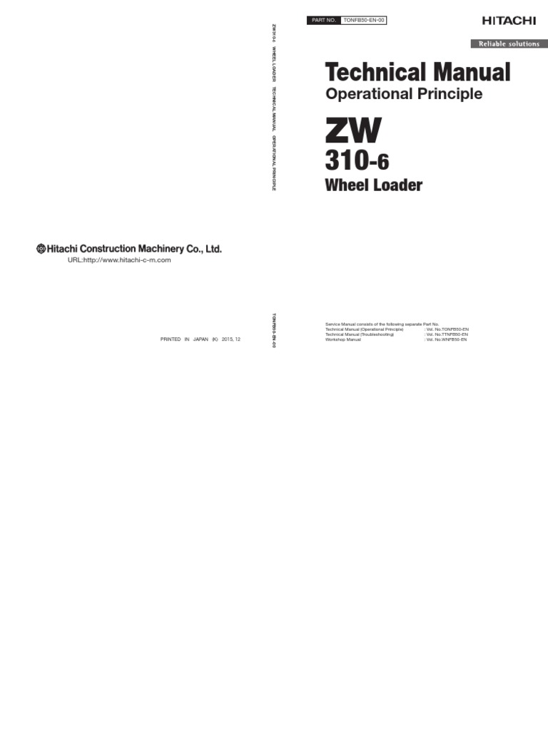 Manual Principio de Operacion Hitachi ZW310 (Ingles) | PDF | Diesel ...
