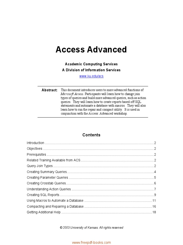 Access Tips and Tricks | PDF | Microsoft Access | Information Age