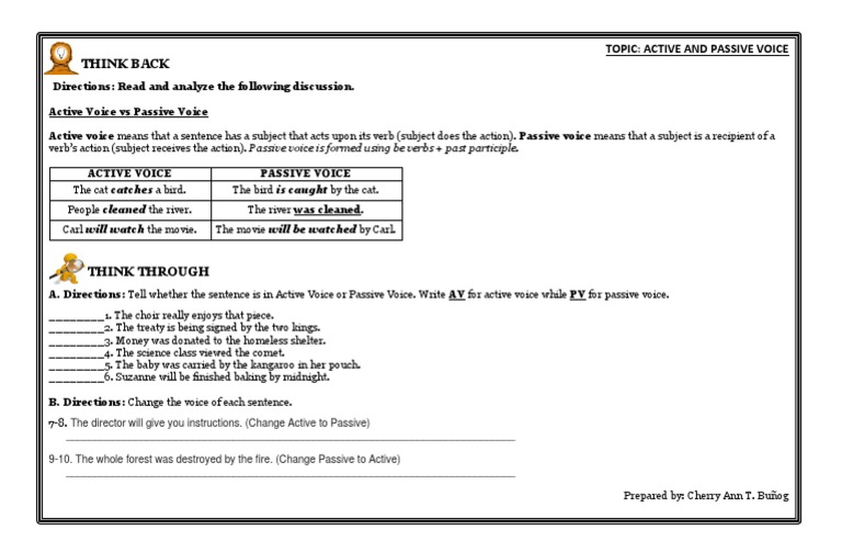 Active vs Passive Voice Explained | PDF