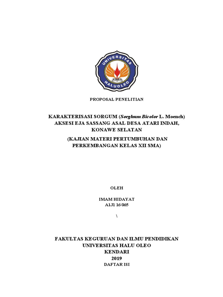 Evisi 3 PROPOSAL PENELITIAN IMAM HIDAYAT | PDF