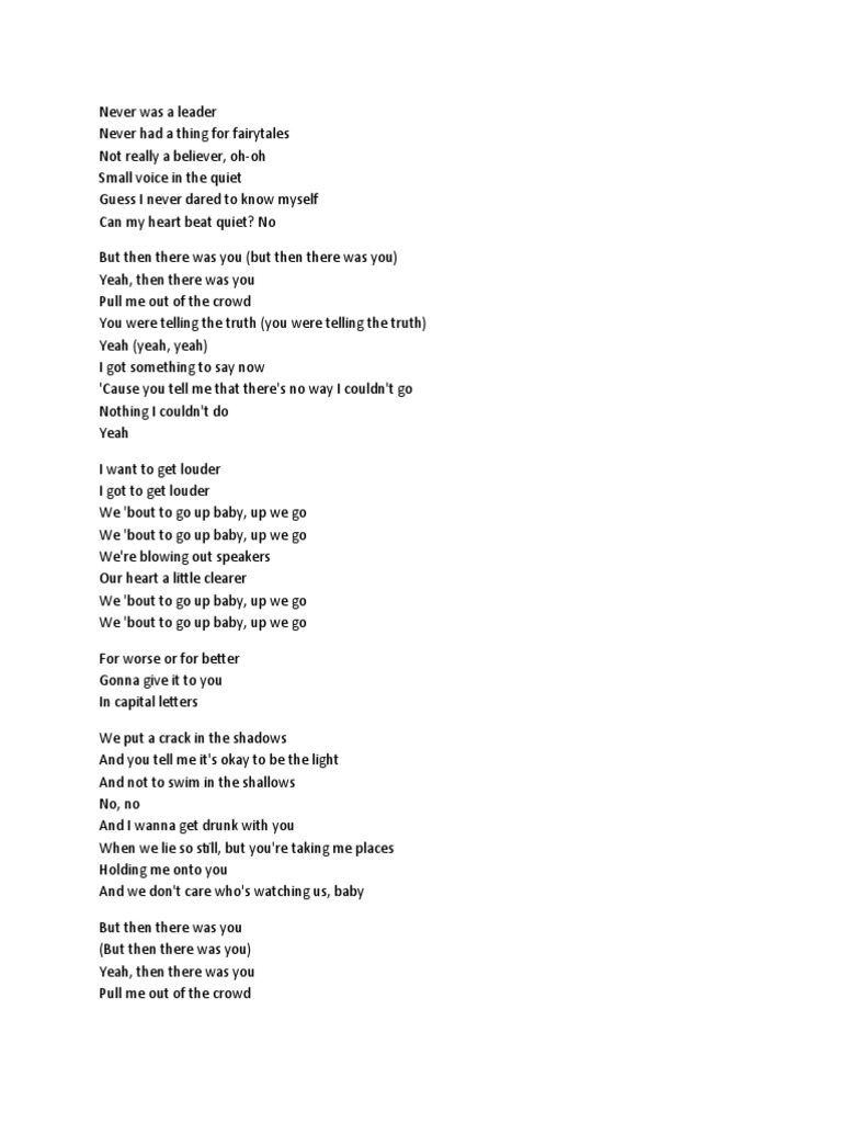 Capital Letters Hailee Steinfeld Lyrics | PDF