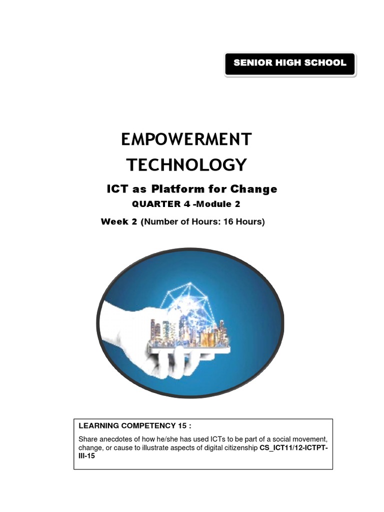 Empowerment Technology - Q4M2 | PDF | Educational Technology | Mass Media