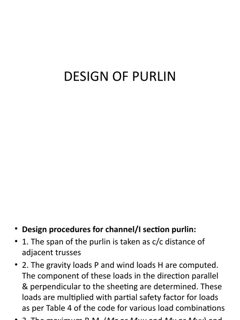 Design of Purlin | PDF | Truss | Building Engineering