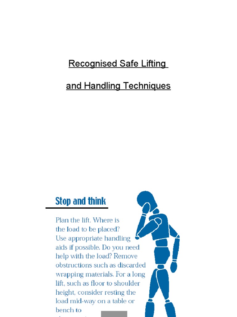 Lifting and Handling Techniques | PDF