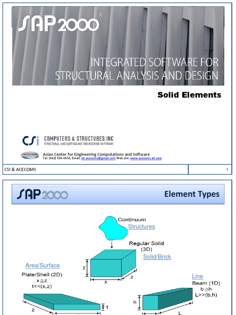 Introduction to Solid Elements in SAP2000 | PDF | Bridge | Truss