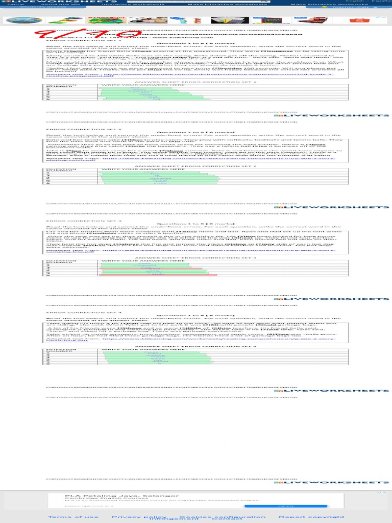 Error Correction Pt3 More Sets Worksheet 2 | PDF | Privacy | Computer Law