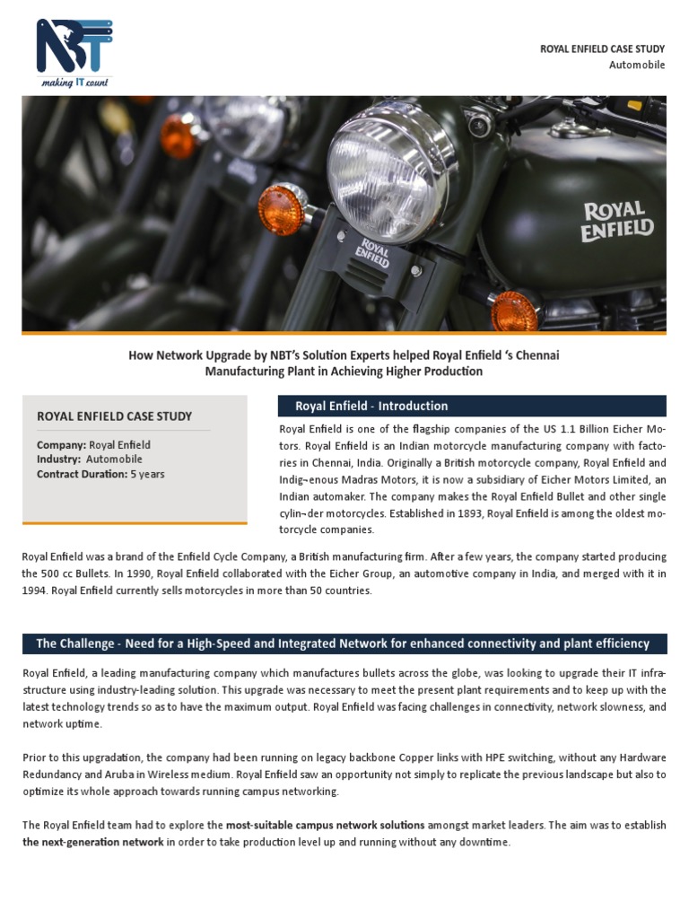 Case Study Royal Enfield | PDF | Computing | Telecommunications