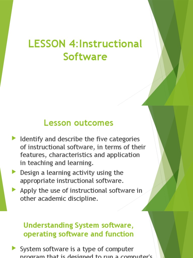 5 Types of Instructional Software for Teaching and Learning | PDF ...