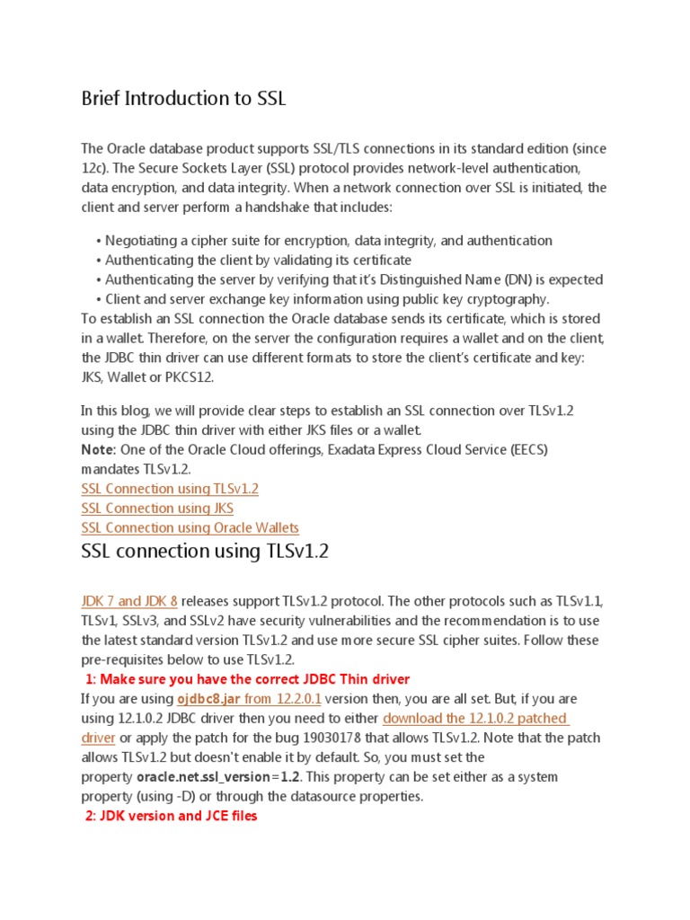 Brief Introduction To SSL: SSL Connection Using Tlsv1.2 SSL Connection ...