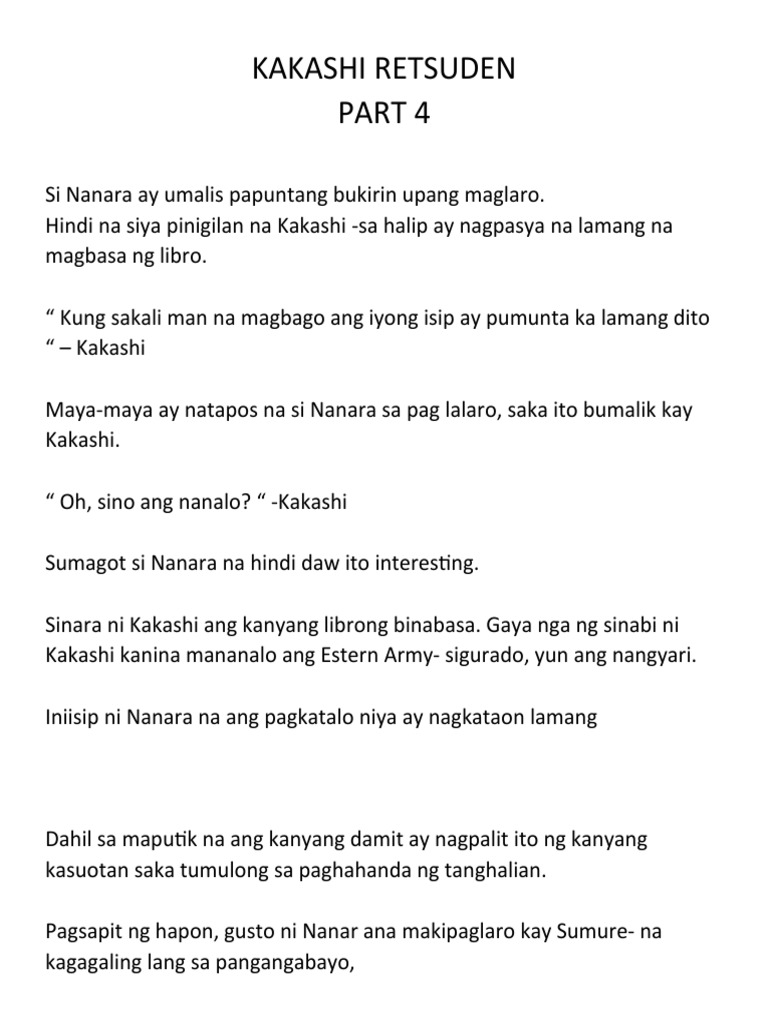 Kakashi Retsuden Part 4 | PDF