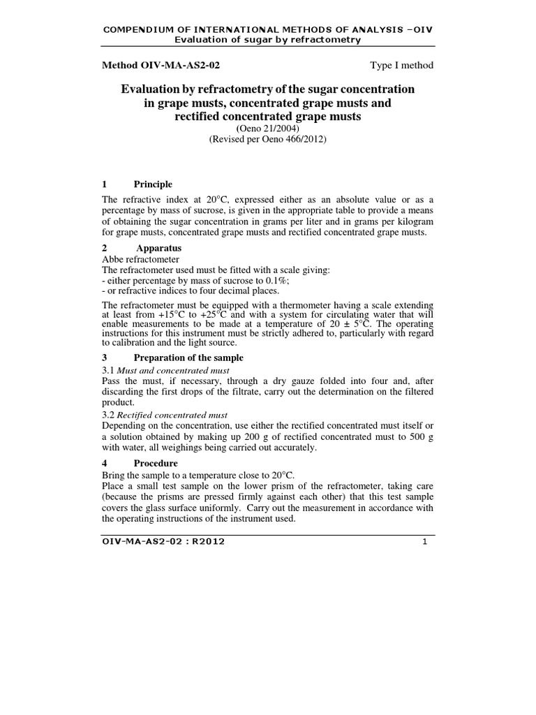 Brix Index Pdf Sucrose Chemistry