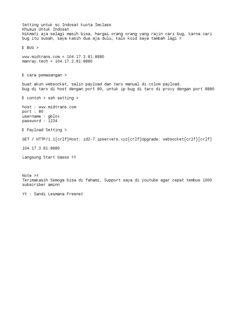 Bug Terbaru Imclass (Sfile | PDF