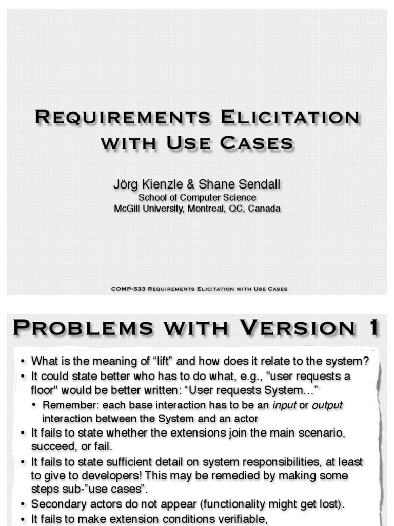 COMP-533 4 Use Cases Exercises Solution | Download Free PDF | Use Case ...