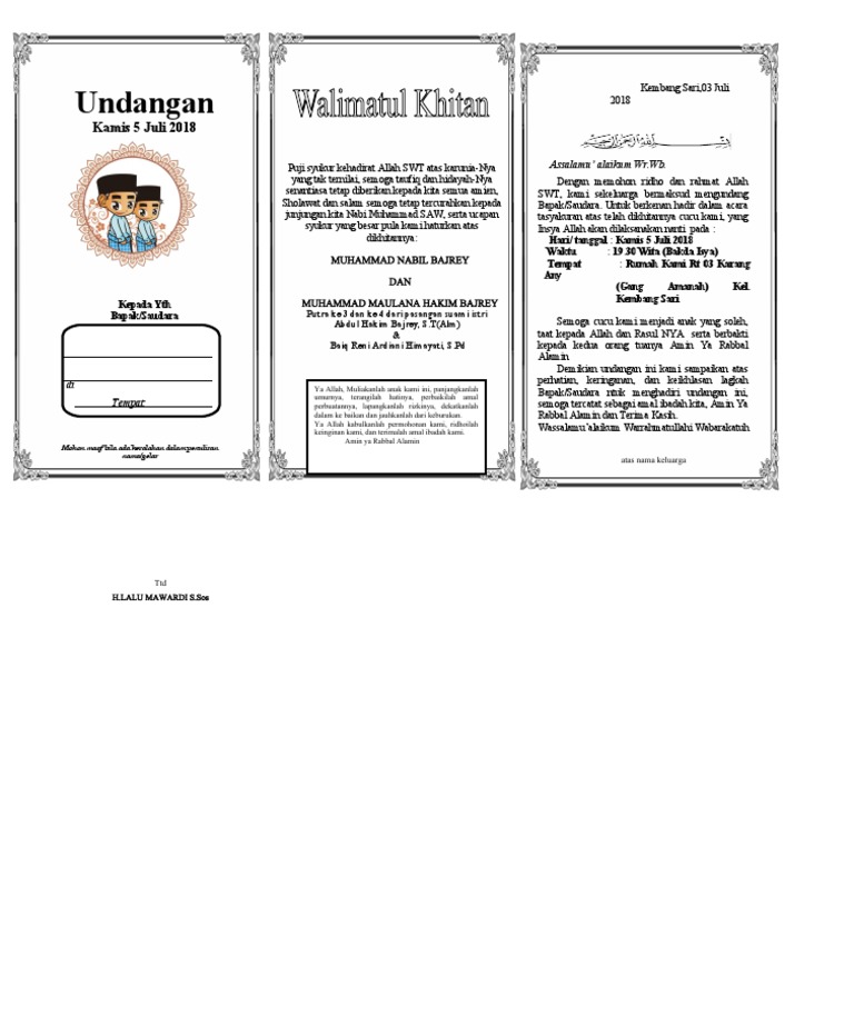 Undangan Hitan | PDF