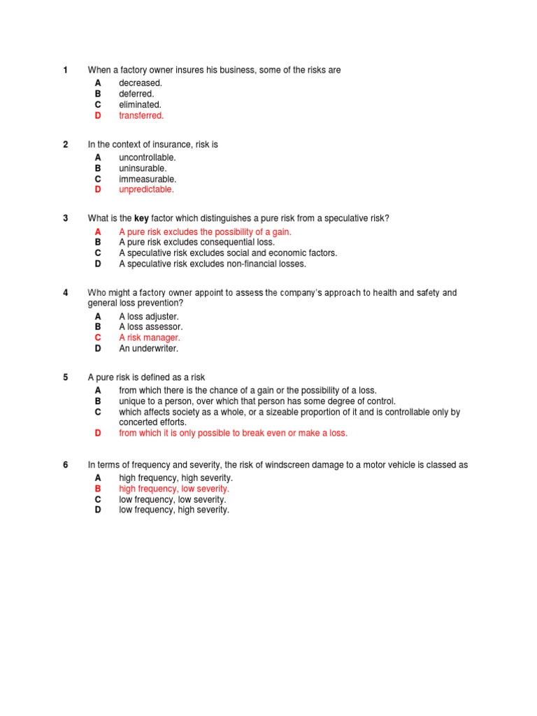 AGI Exam 3 With Answers - English | PDF | Insurance | Underwriting
