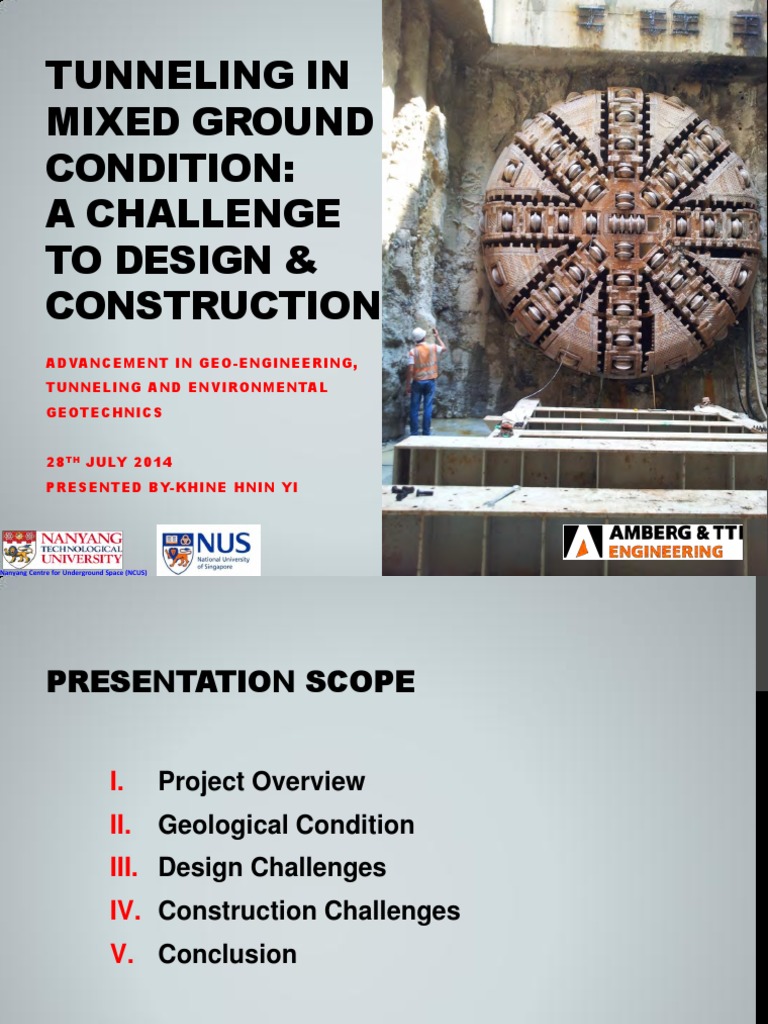 Tunneling Challenges in Mixed Ground Conditions | PDF | Tunnel | Civil ...