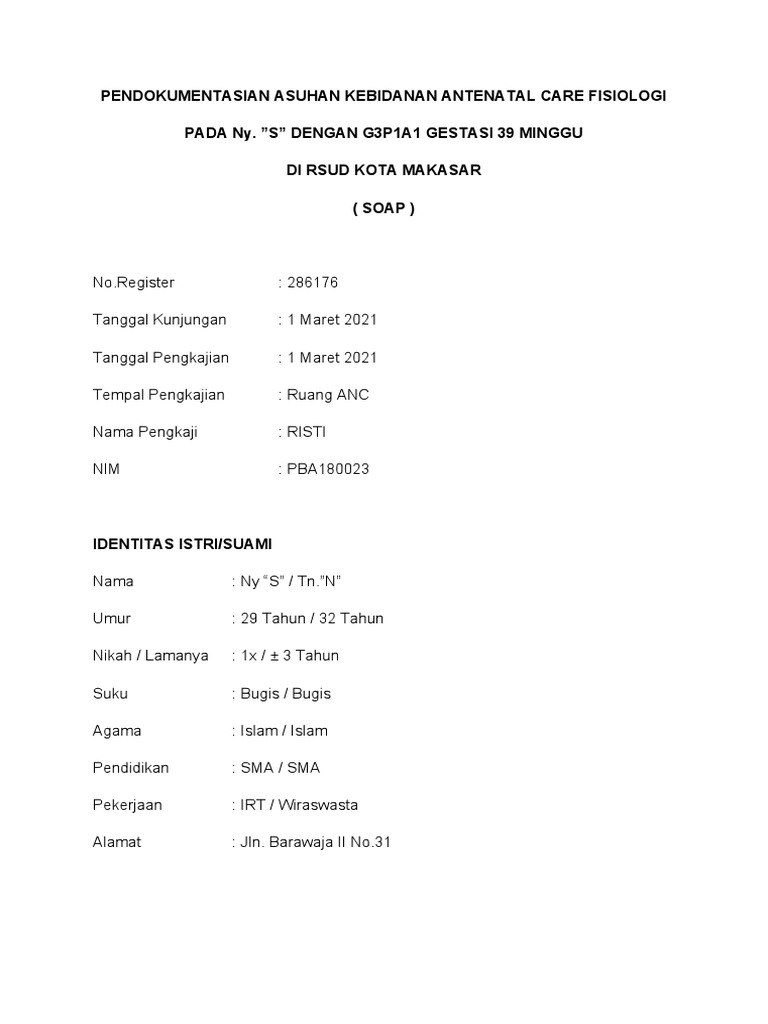 Soap Anc Fisiologi Risti | PDF