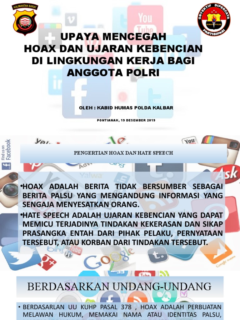 Paparan Hoax Dan Ujar Kebencian Untuk Anggota Polri | PDF | Ilmu Sosial
