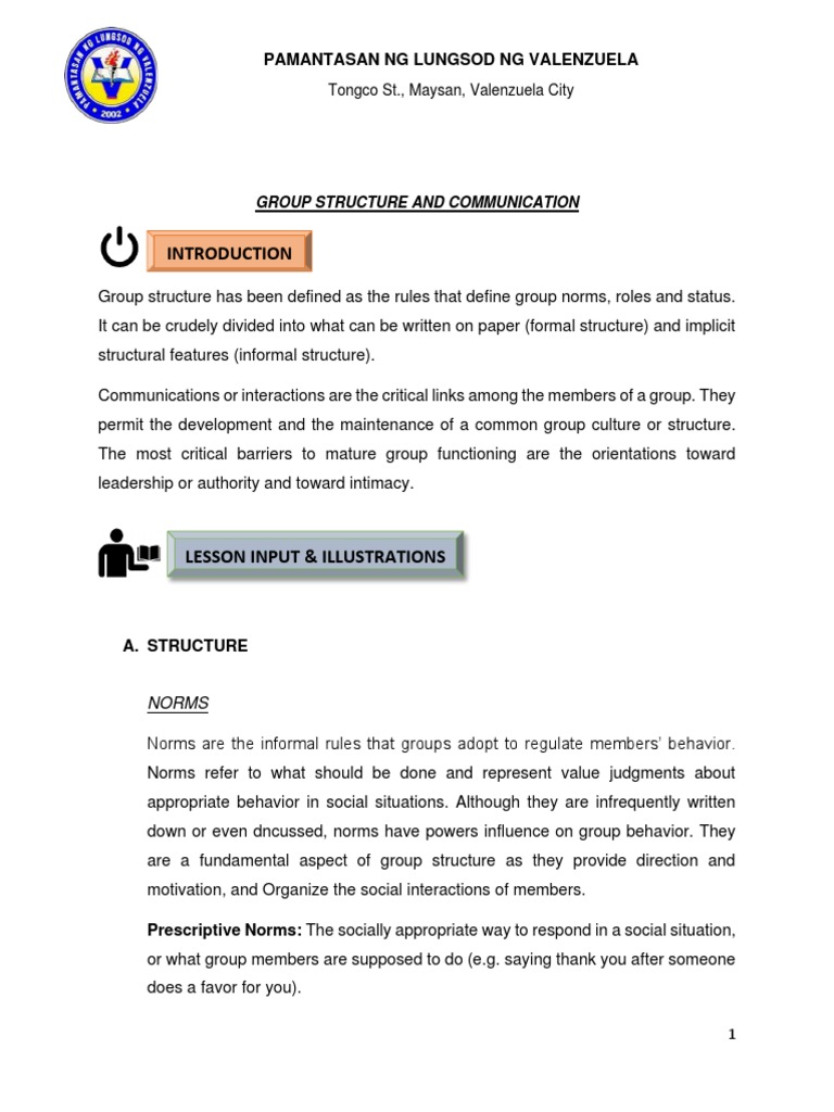 Group Structure and Communication Dynamics | PDF | Power (Social And ...