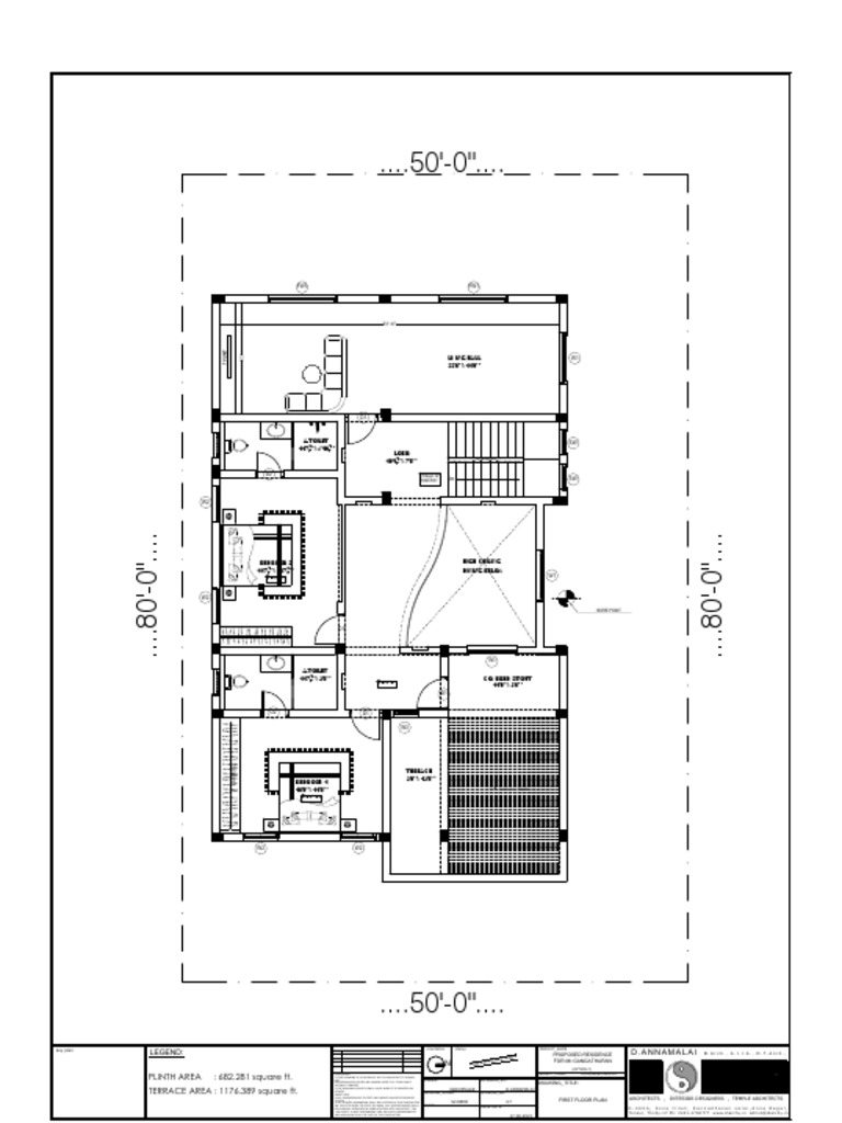PLINTH AREA: 682.281 Square Ft. TERRACE AREA: 1176.389 Square FT | PDF ...