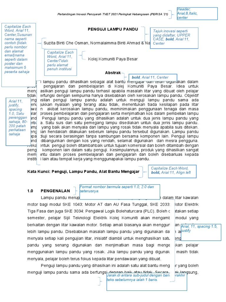 Template Kertas Inovasi 21 New | PDF